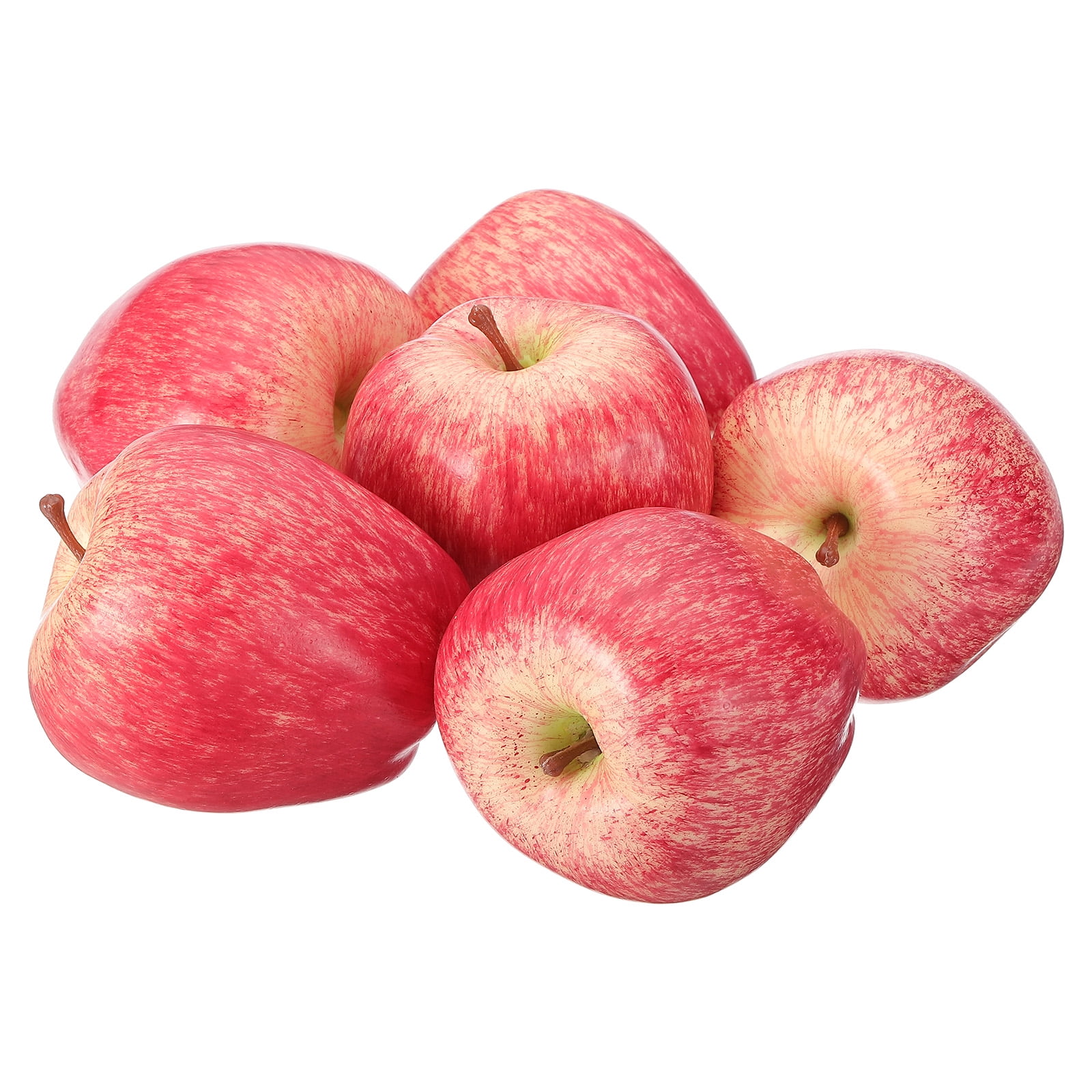 Uxcell 6 Pcs Artificial Apples, Foam Lifelike Fake Fruit Model Light ...