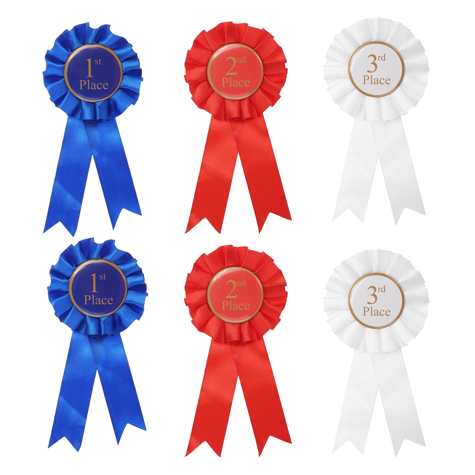Uxcell 6 Pcs Award Ribbons, 1st 2nd 3rd Place Winner Recognition ...