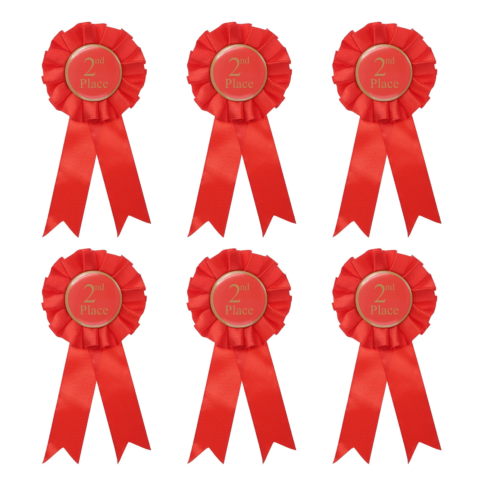 Uxcell 6 Pcs Award Ribbons, 2nd Place Winner Recognition Ribbon ...