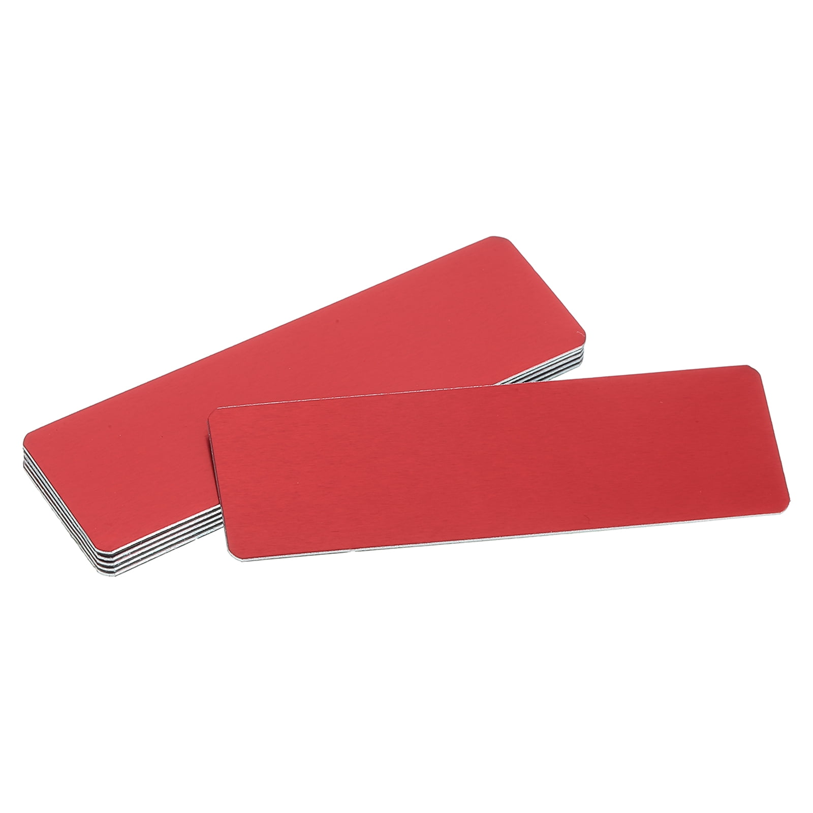 Uxcell 6 Pcs Blank Name Plates, 3.1 x 1" Engraved Metal Name Plate ...