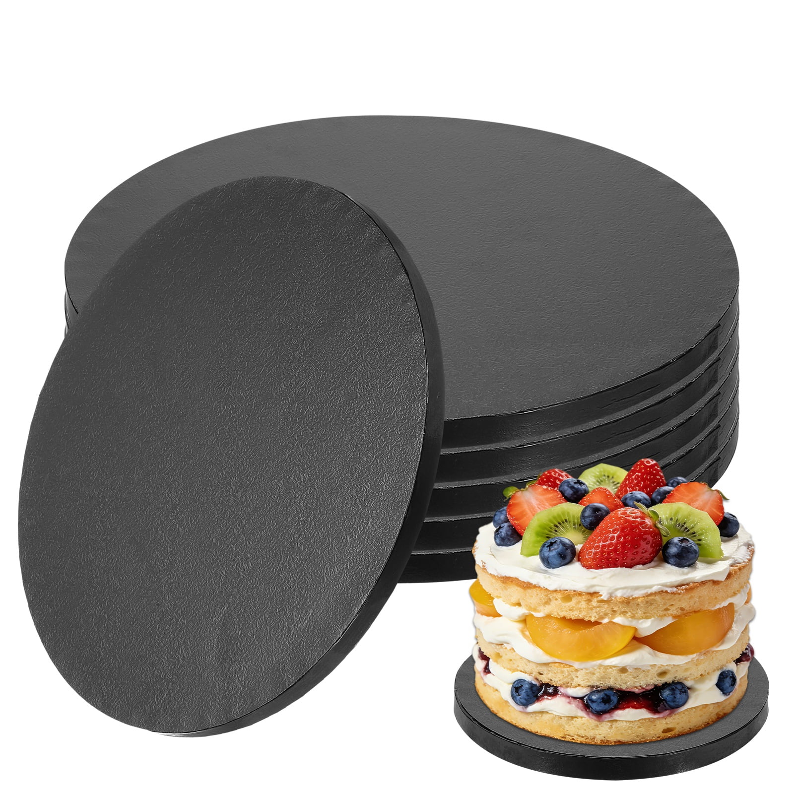 Uxcell 6 Pcs Cake Boards, 12 Inch Round Cake Drums Circle Cardboard ...