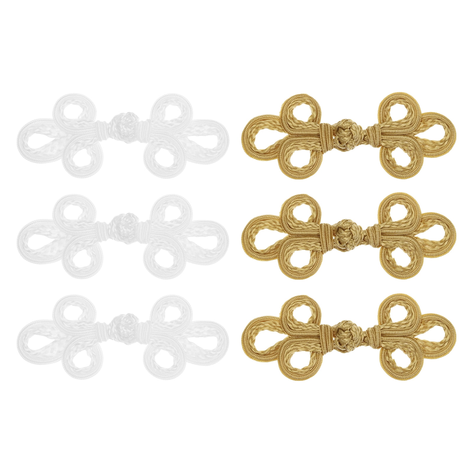 Uxcell 6 Pcs Chinese Knots Frog Buttons Closure for Sewing Coats and ...