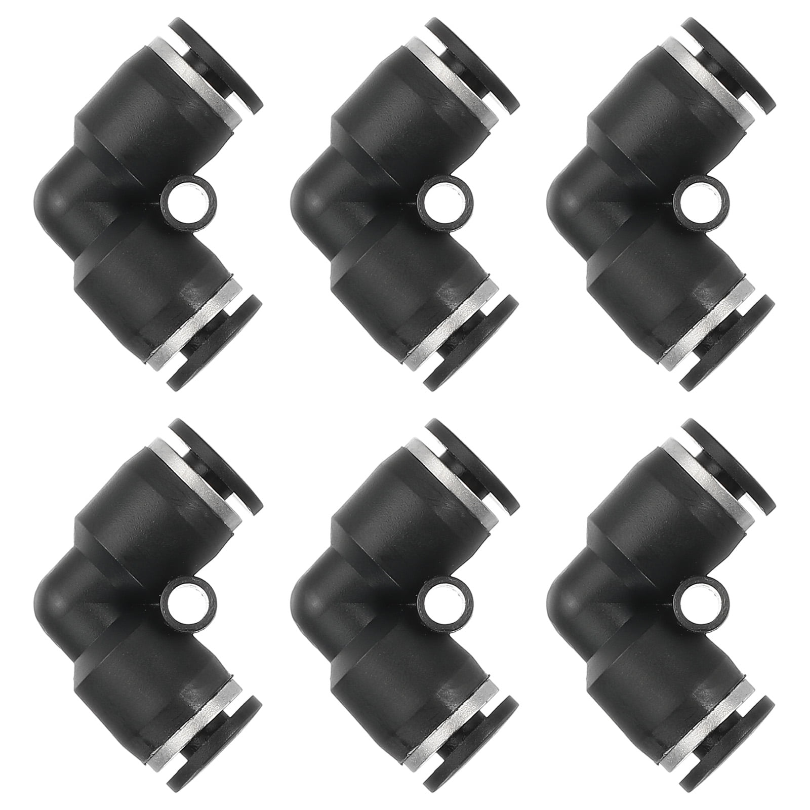 Uxcell 6 Pcs Elbow Union Push to Connect Fitting, 5/32" OD Tube Reducer Connector Quick Push ...