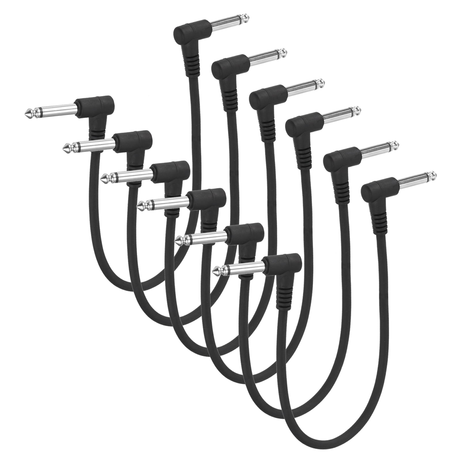 Uxcell 6 Pcs Guitar Patch Cables 12 Inch Pedal Board Cord 1/4 Inch ...