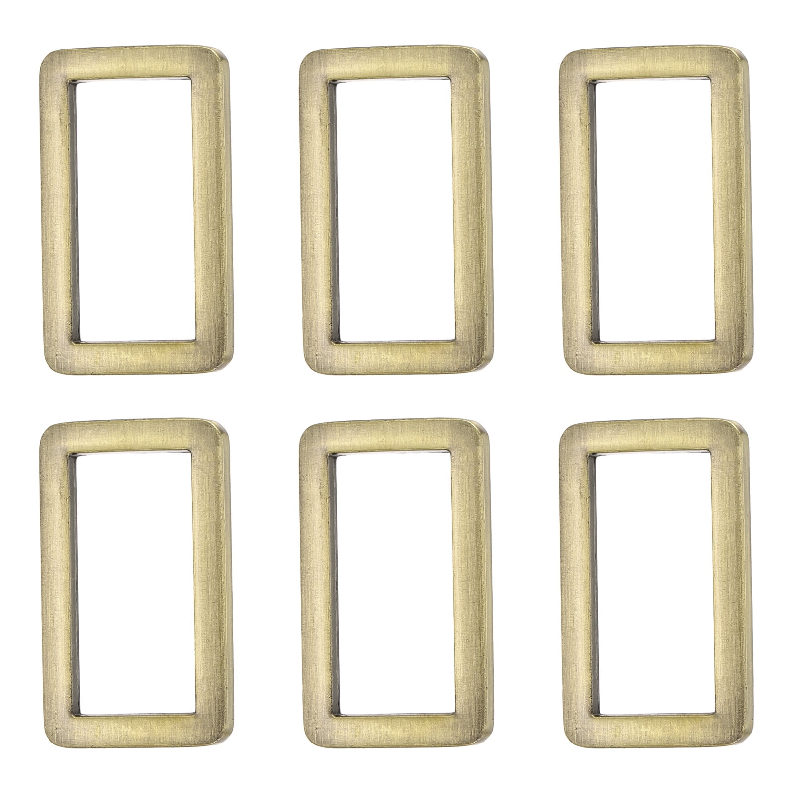 Uxcell 6 Pcs Metal Flat Rectangle Rings Buckle, 1
