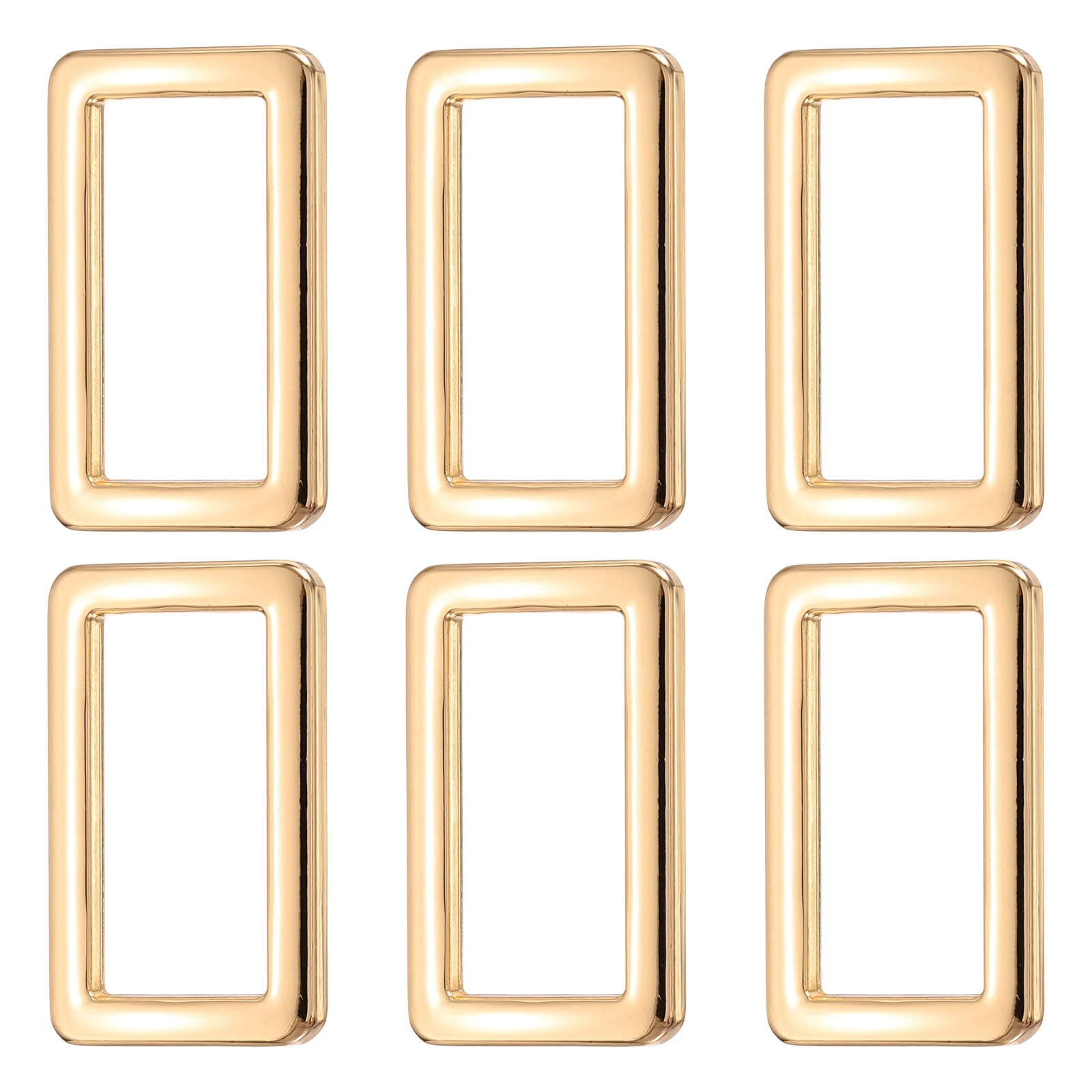 Uxcell 6 Pcs Metal Flat Rectangle Rings Buckle, 1-1/4