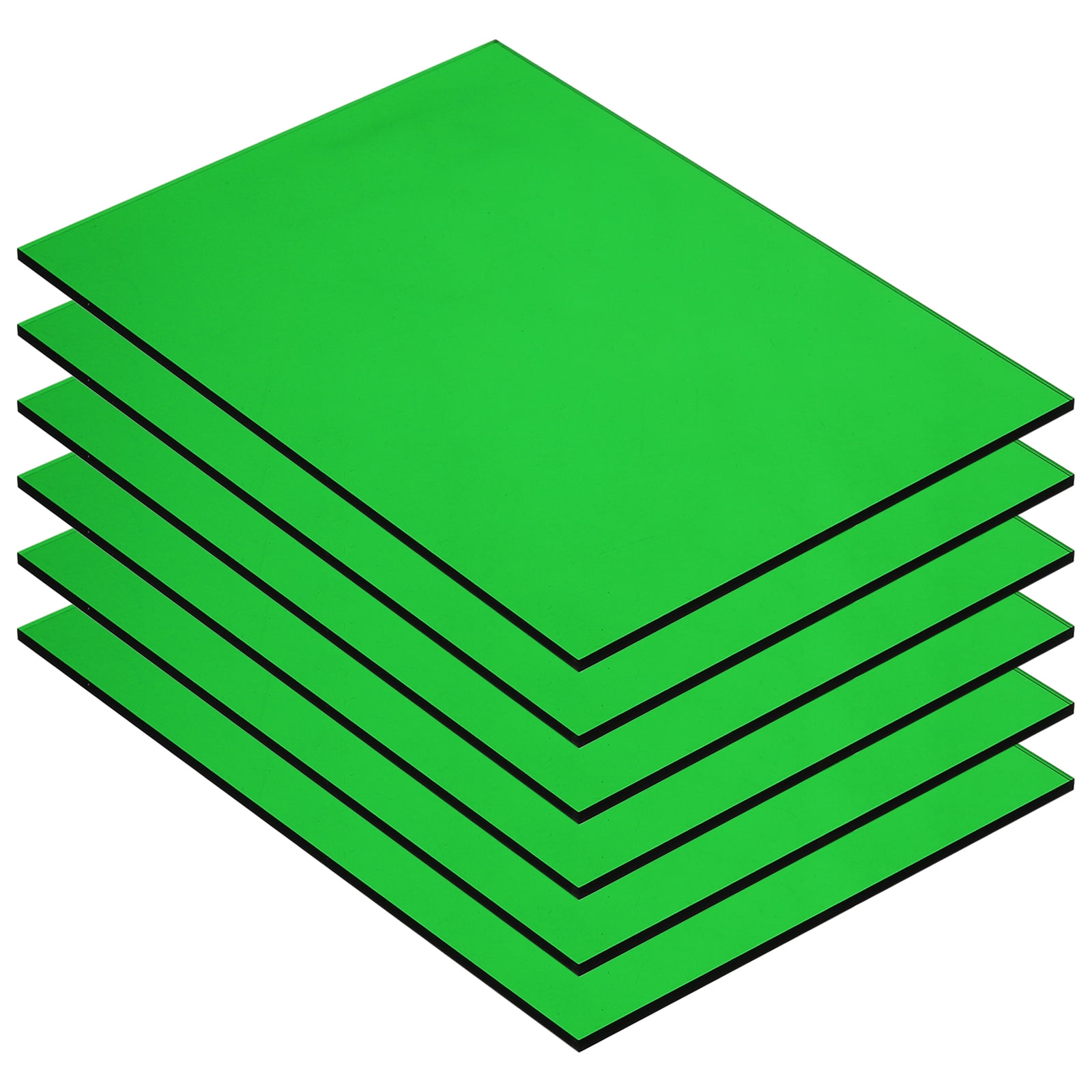 Uxcell 6 Pcs PMMA Acrylic Sheets Colored Transparent 7 x 5Inch Green ...