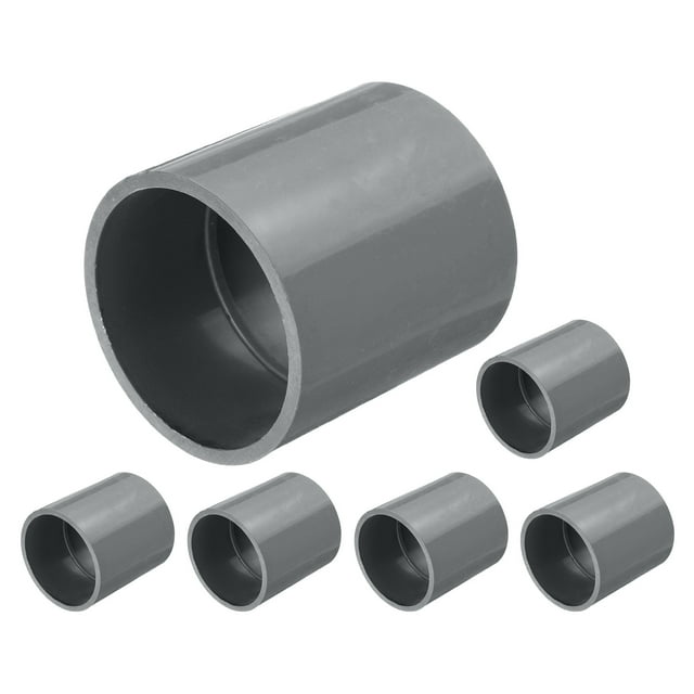 Uxcell 6 Pcs Pipe Fitting 2" Coupling Adapter Socket x Socket Grey ...