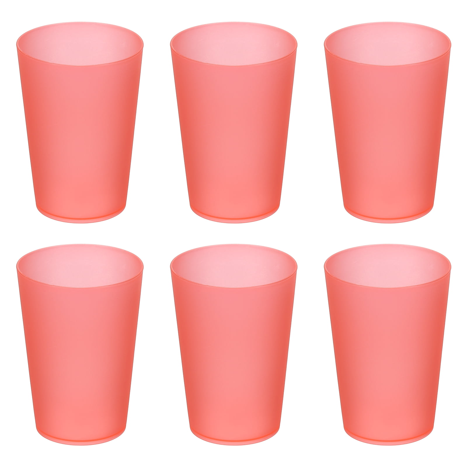 Uxcell 6 Pcs Plastic Tumblers, 11.8oz Reusable Drinking Glasses ...