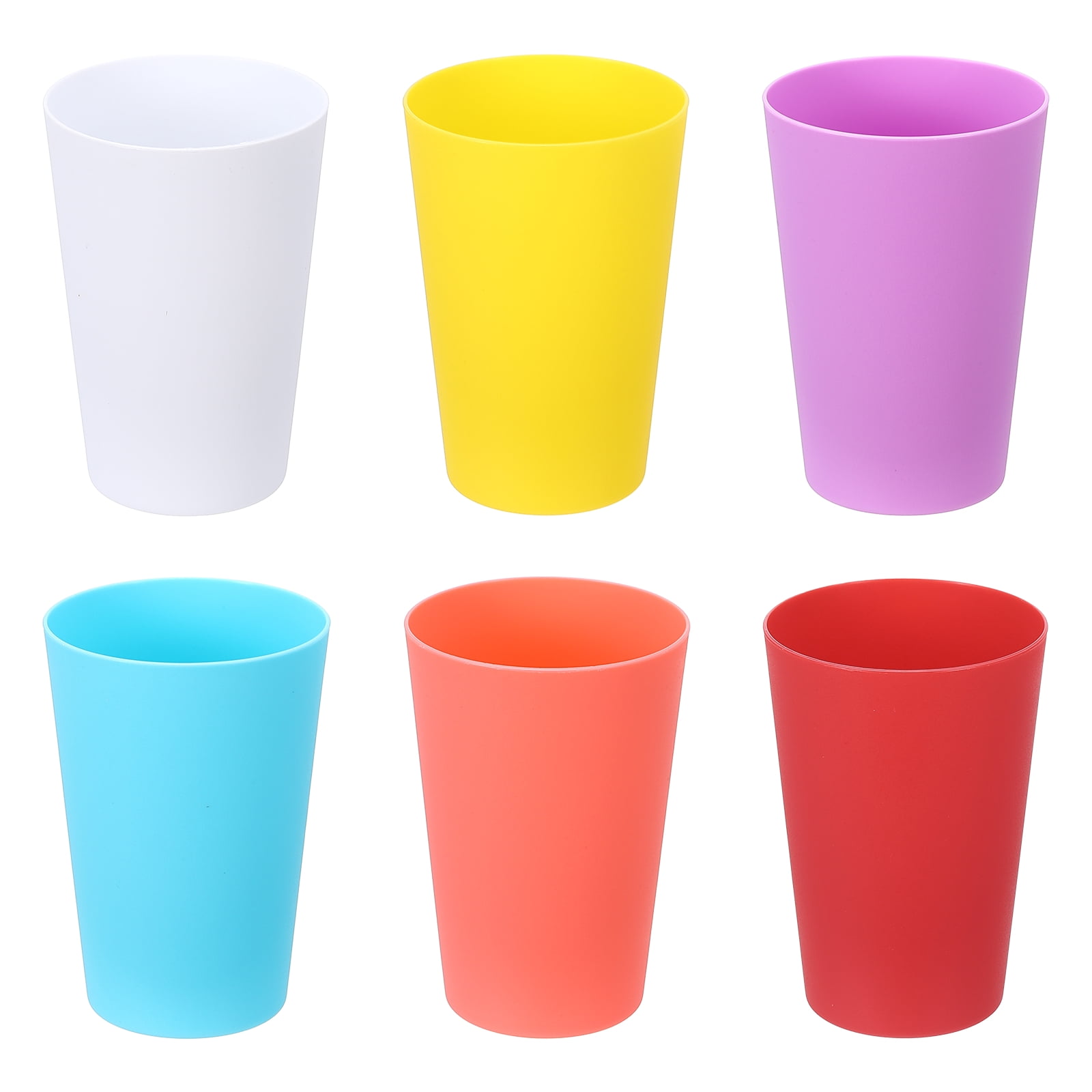 Uxcell 6 Pcs Plastic Tumblers, 8.8oz Reusable Drinking Glasses ...