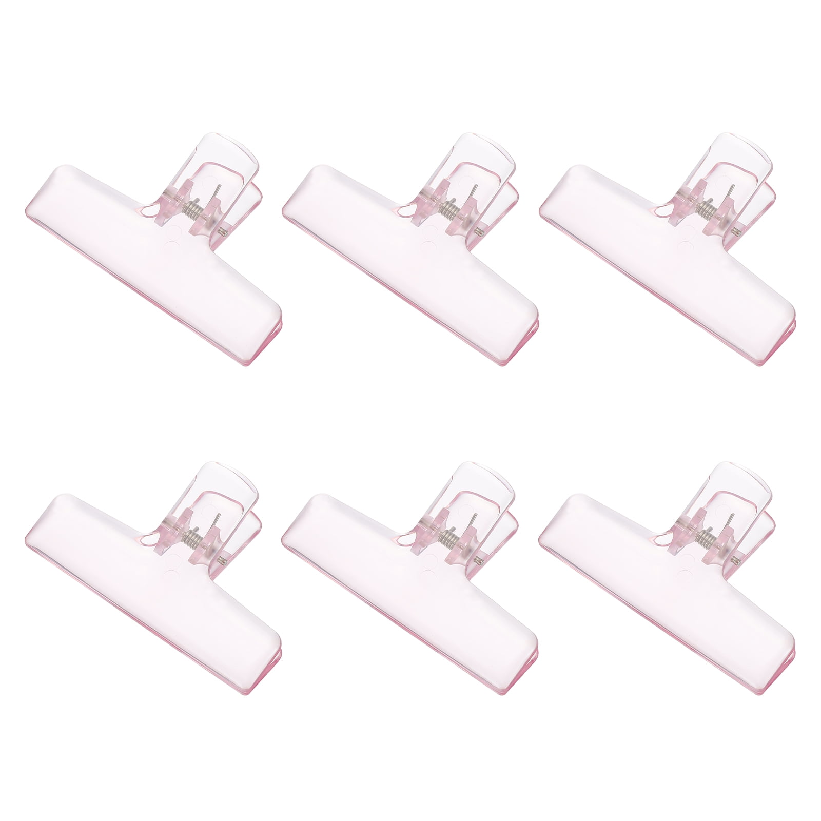 Uxcell 6 Pcs Plastic Wide Mouth Chip Bag Clips Food Bag Clips, Pink, 3 ...