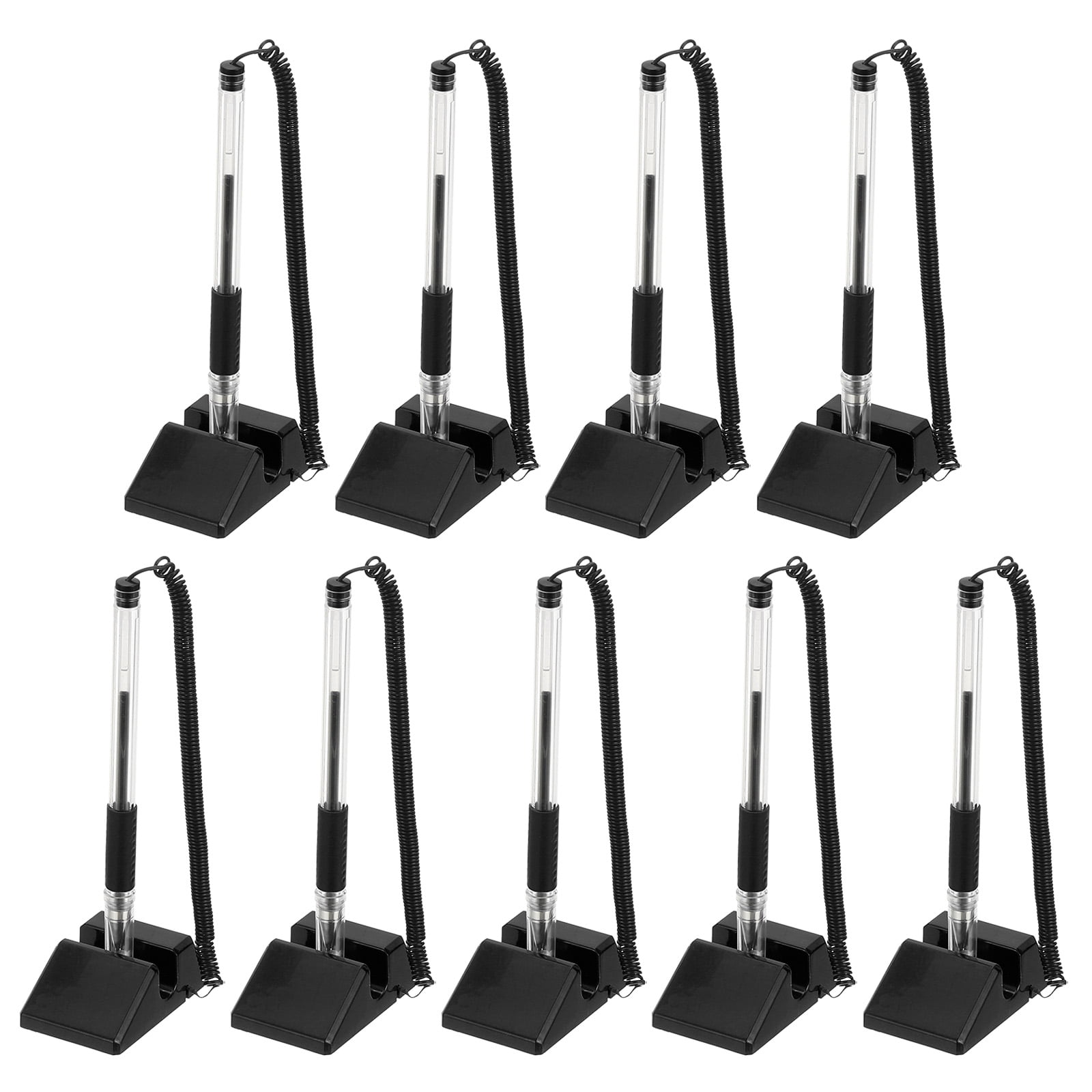 Uxcell 9 Pcs Secure Pen with Adhesive Chain and Security Pen Holder ...