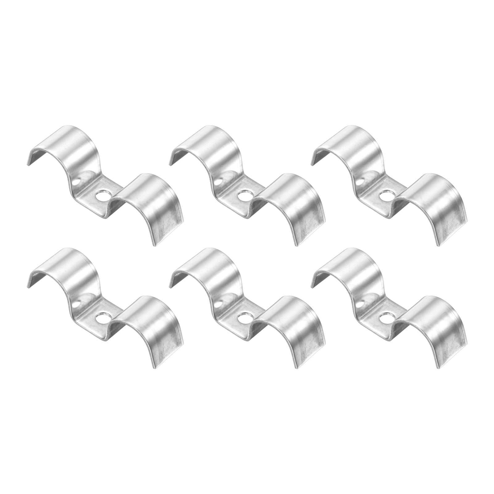 Uxcell 6 Pcs Stainless Steel Double Line Clamp 18 mm / 11/16 inch Fuel ...