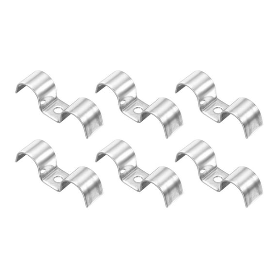 Uxcell 6 Pcs Stainless Steel Double Line Clamp 20 mm / 13/16 inch Fuel ...