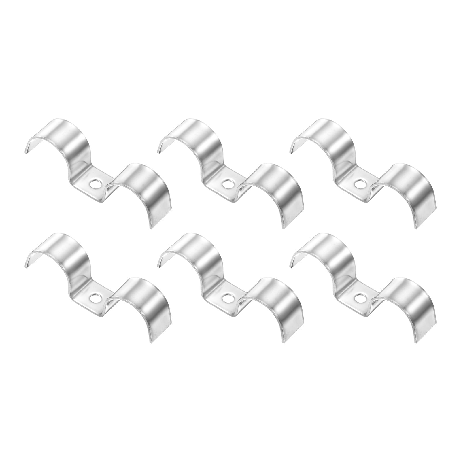 Uxcell 6 Pcs Stainless Steel Double Line Clamp 25 mm / 1 inch Fuel ...