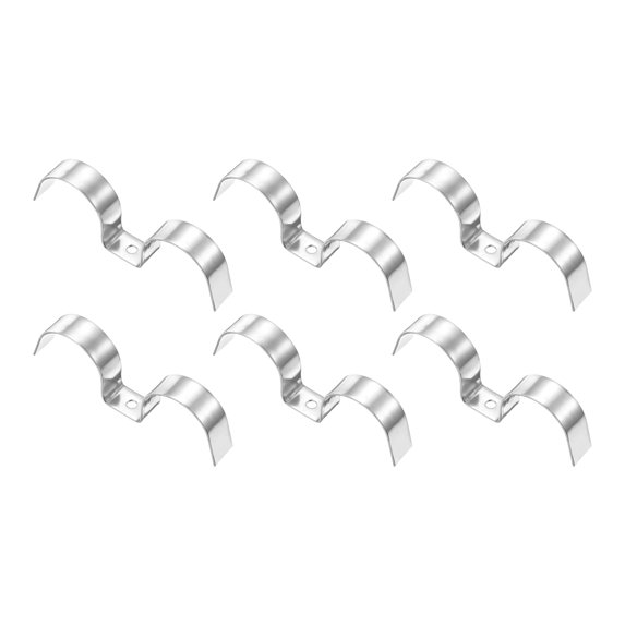 Uxcell 6 Pcs Stainless Steel Double Line Clamp 45 mm / 1 3/4 inch Fuel ...