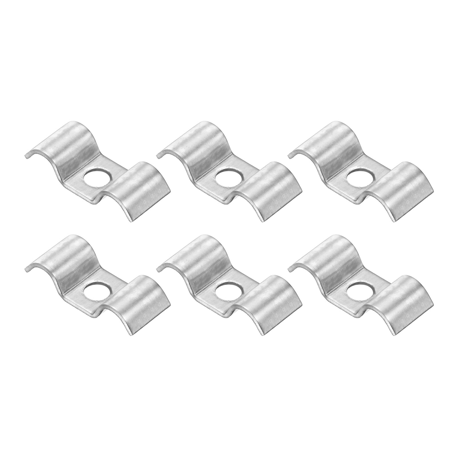 Uxcell 6 Pcs Stainless Steel Double Line Clamp 6 mm / 1/4 inch Fuel ...