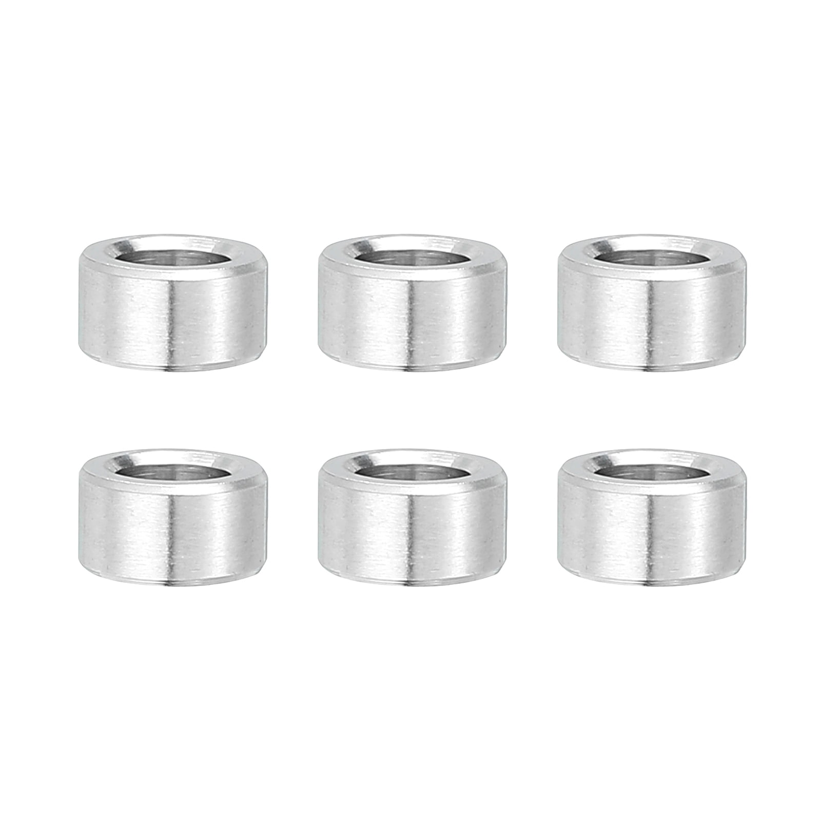 Uxcell 6 Pcs Stainless Steel Spacers, 4mm ID x 8mm OD x 6mm Height 304 ...