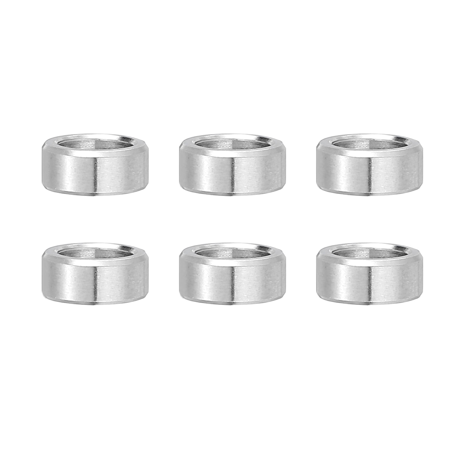 Uxcell 6 Pcs Stainless Steel Spacers, 3mm ID x 6mm OD x 5mm Height 304 ...