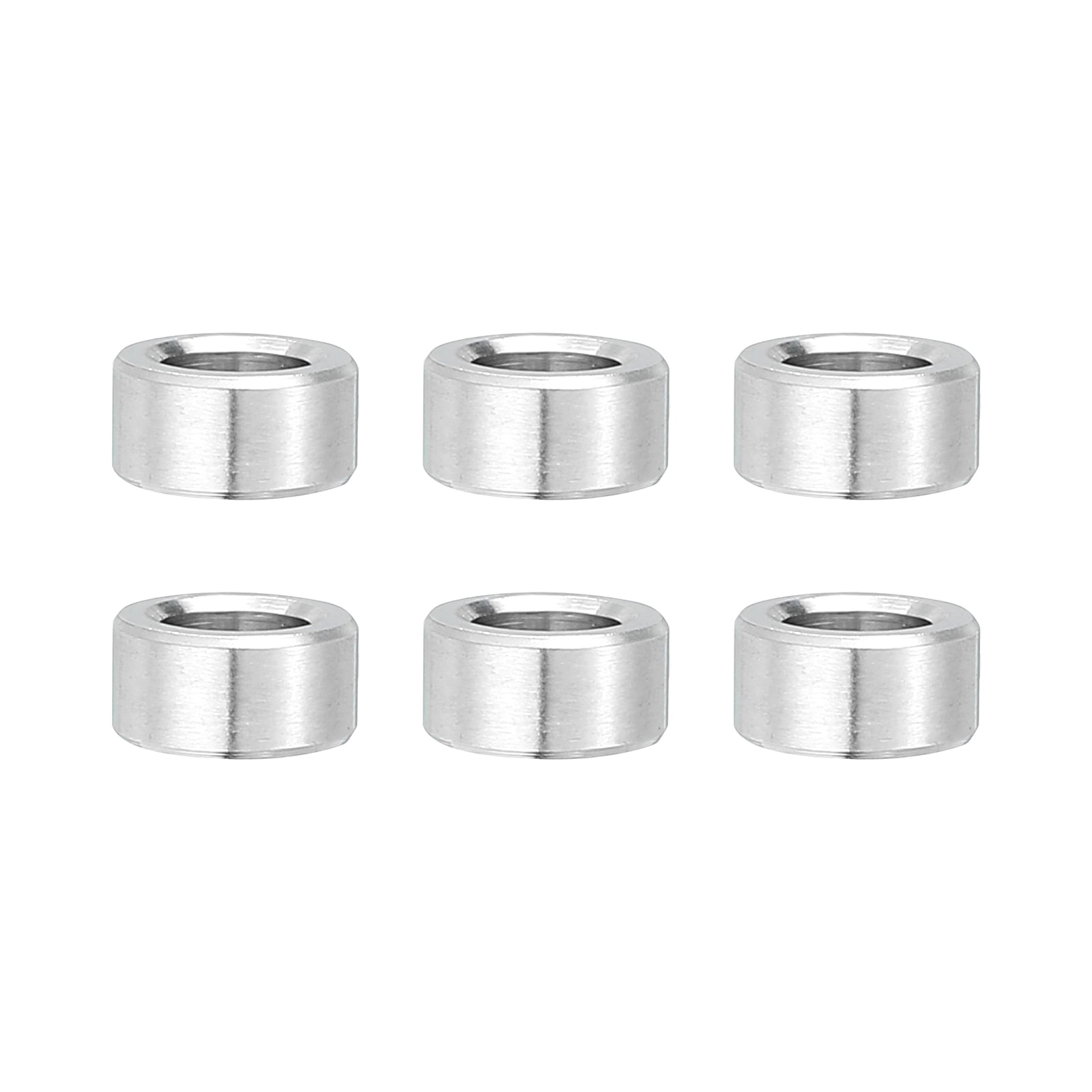 Uxcell 6 Pcs Stainless Steel Spacers, 4mm ID x 8mm OD x 5mm Height 304 ...
