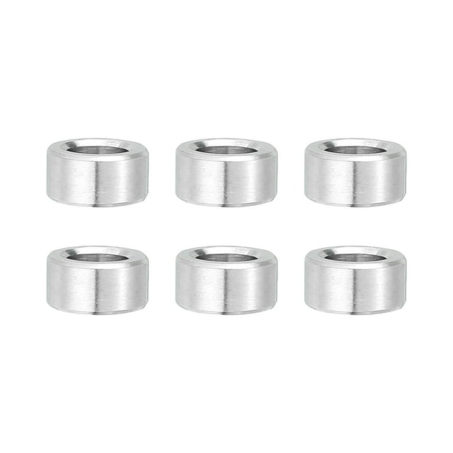 Uxcell 6 Pcs Stainless Steel Spacers, 4mm ID x 8mm OD x 5mm Height 304 ...