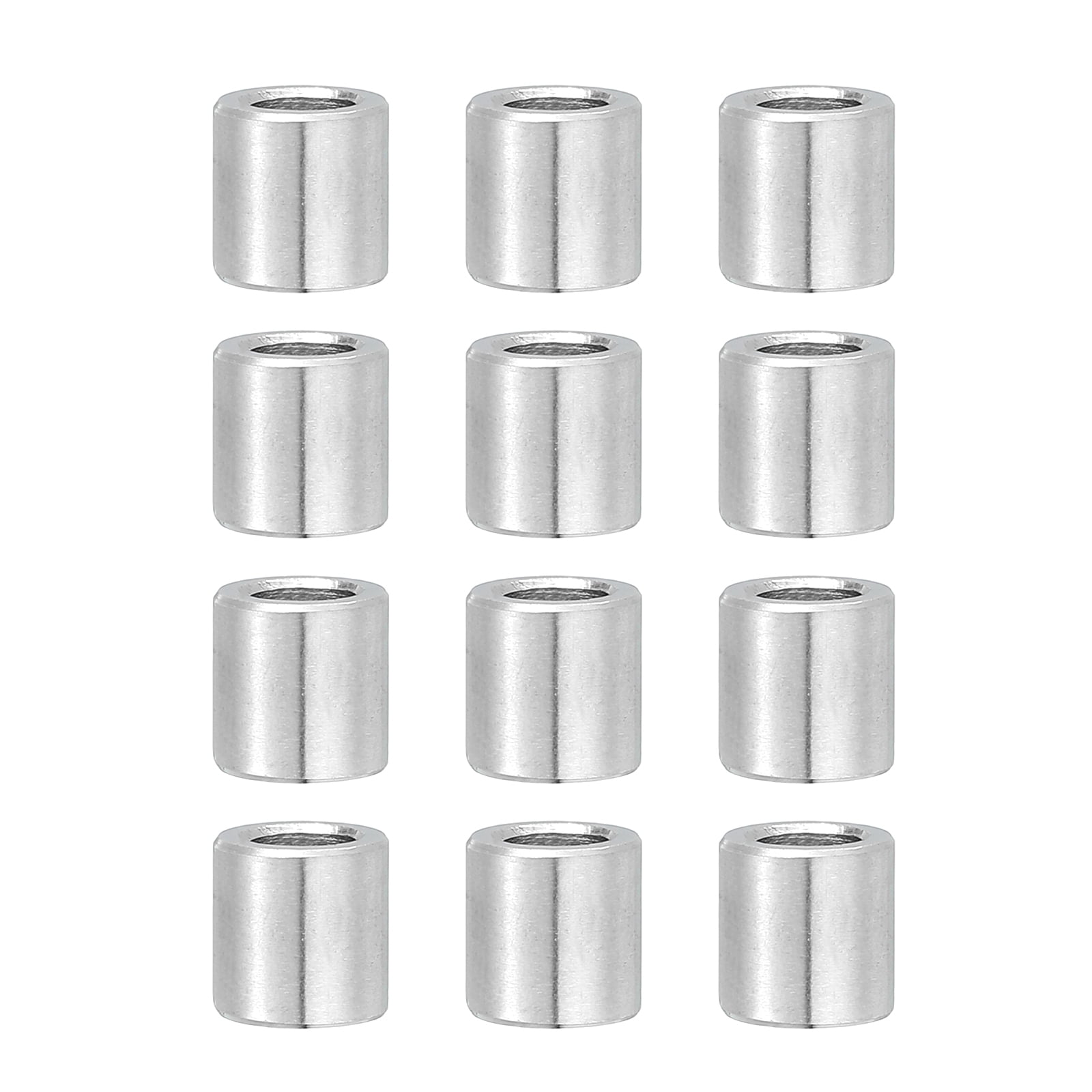 Uxcell 12 Pcs Stainless Steel Spacers, 4mm ID x 8mm OD x 10mm Height ...