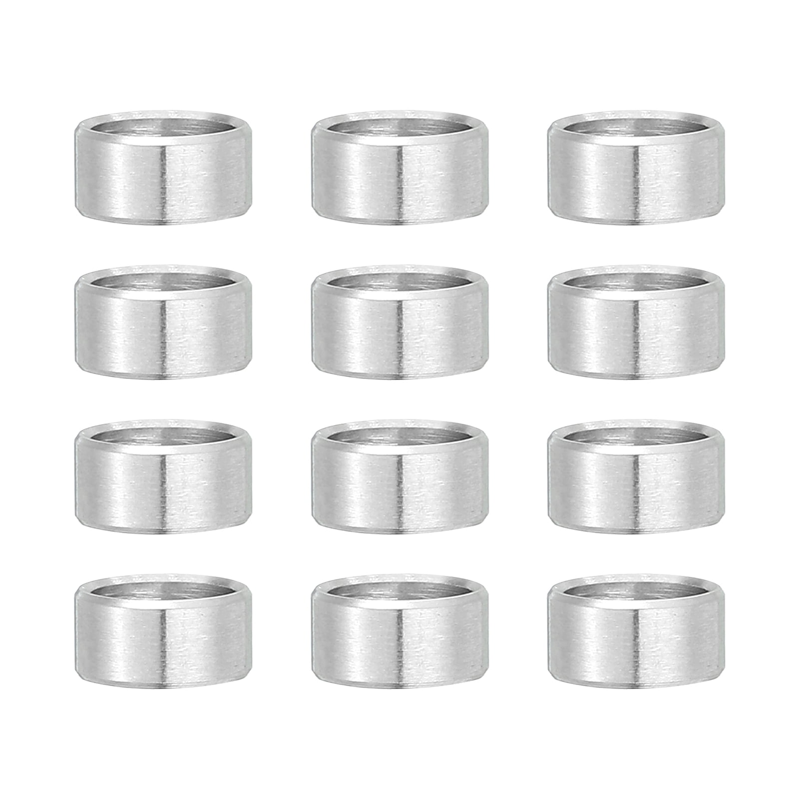 Uxcell 12 Pcs Stainless Steel Spacers, 10mm ID x 12mm OD x 5mm Height ...