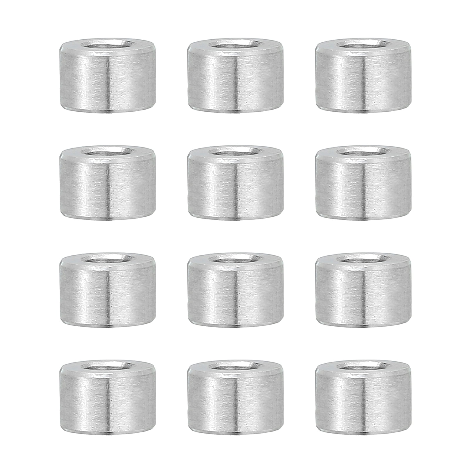 Uxcell 12 Pcs Stainless Steel Spacers, 5mm ID x 10mm OD x 6mm Height ...