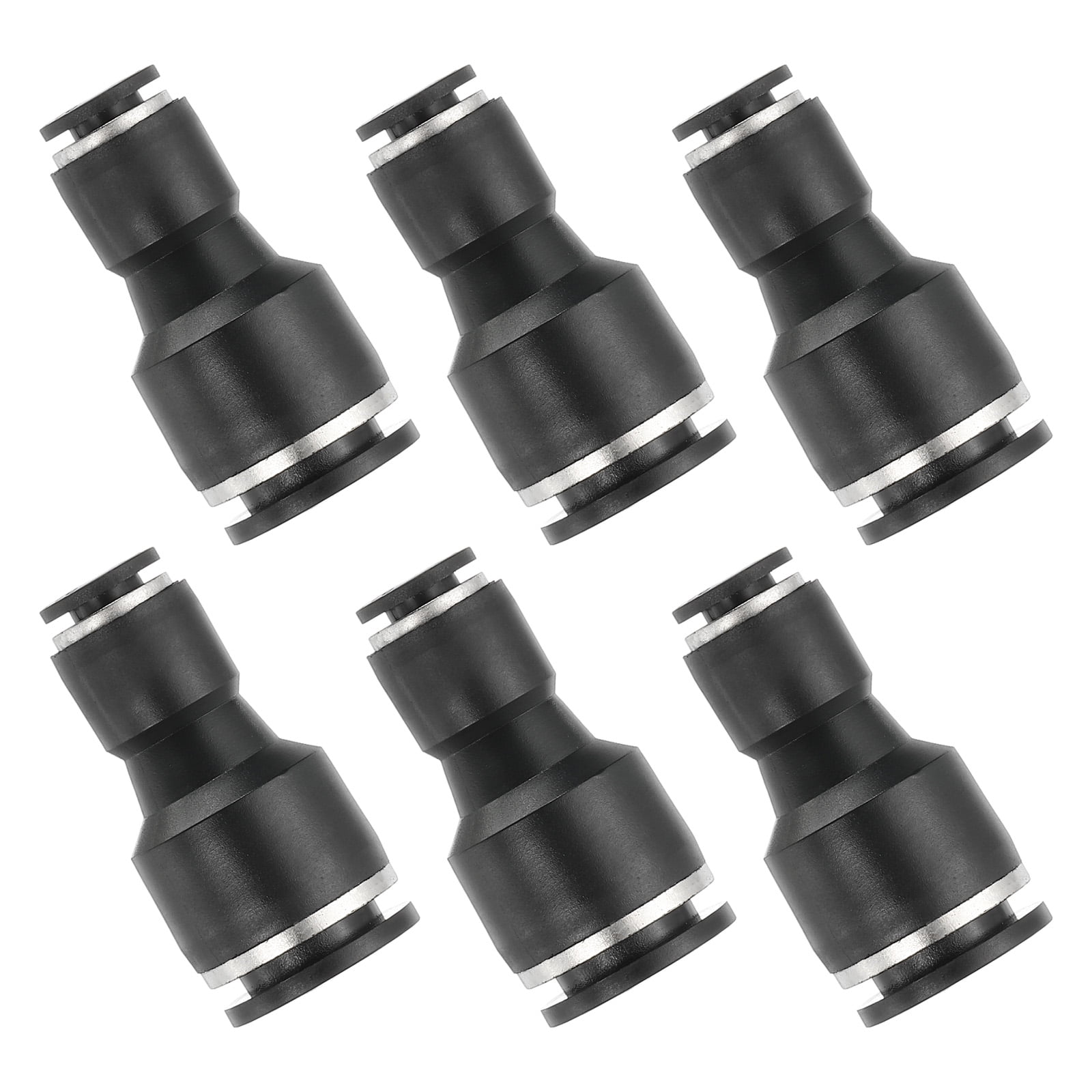 Uxcell 6 Pcs Straight Union Push to Connect Fitting, 3/16" x 1/2" OD ...
