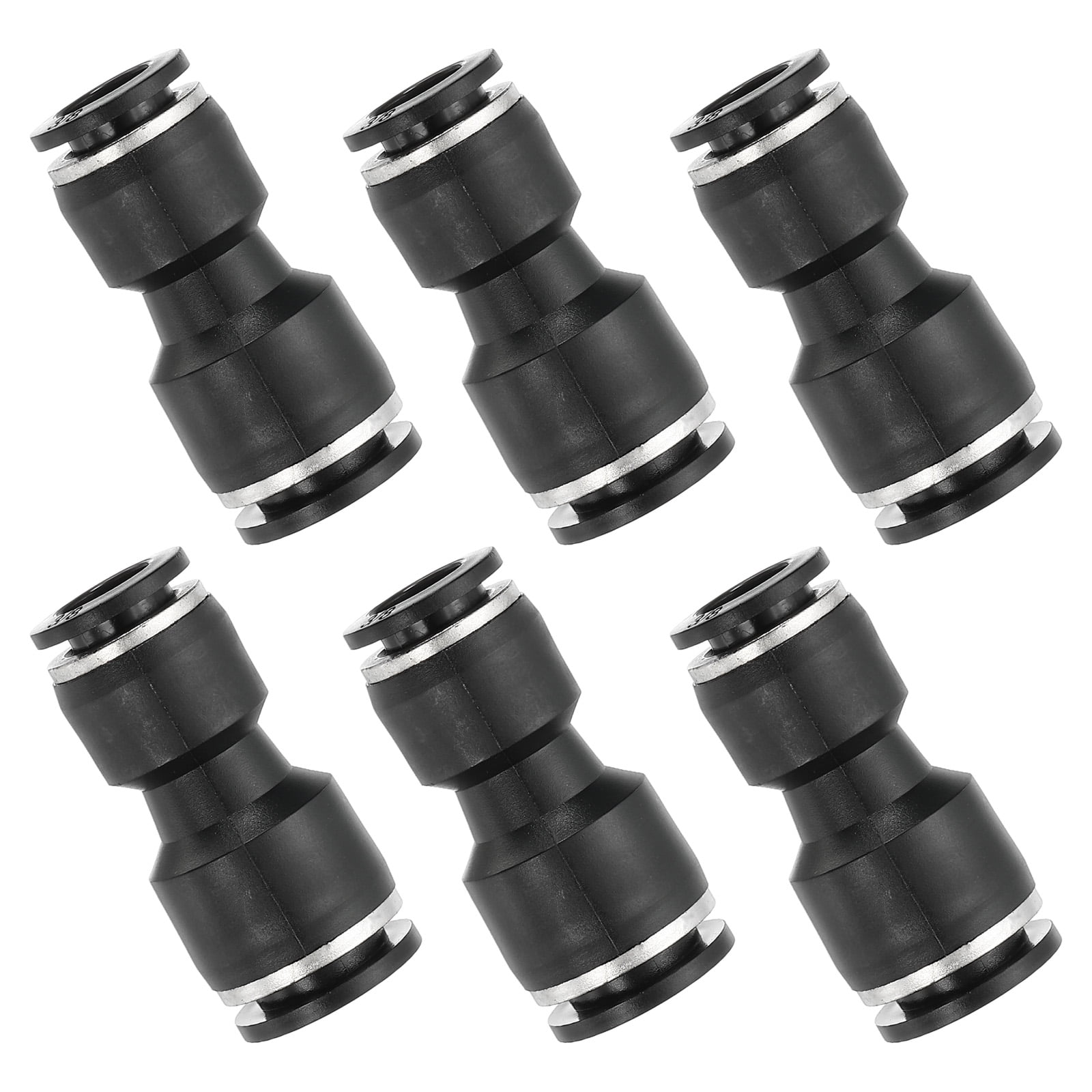 Uxcell 6 Pcs Straight Union Push to Connect Fitting, 3/8" x 1/2" OD ...