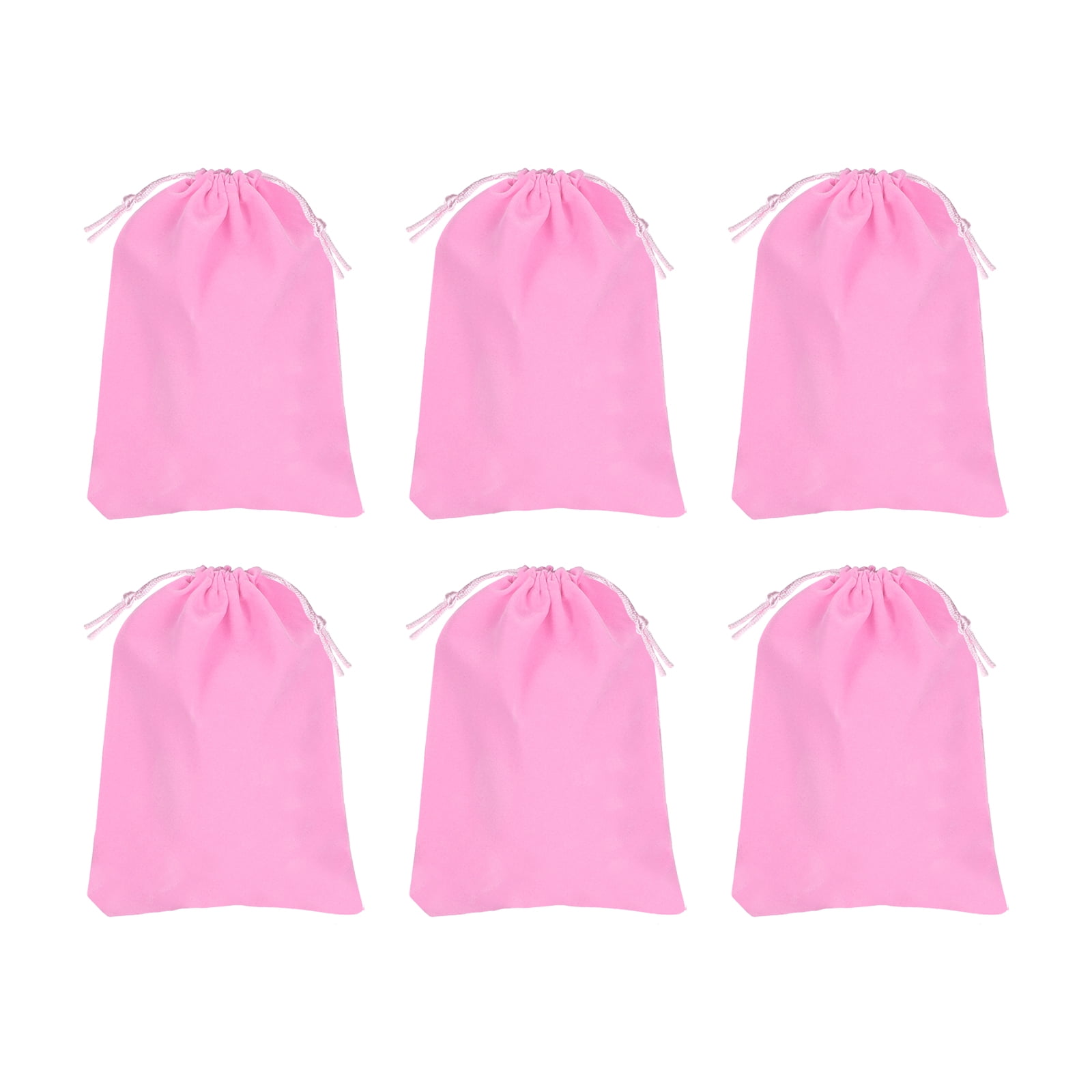 Uxcell 6 Pcs Velvet Drawstring Bags, 9 x 7 Inch Large Velvet Cloth ...