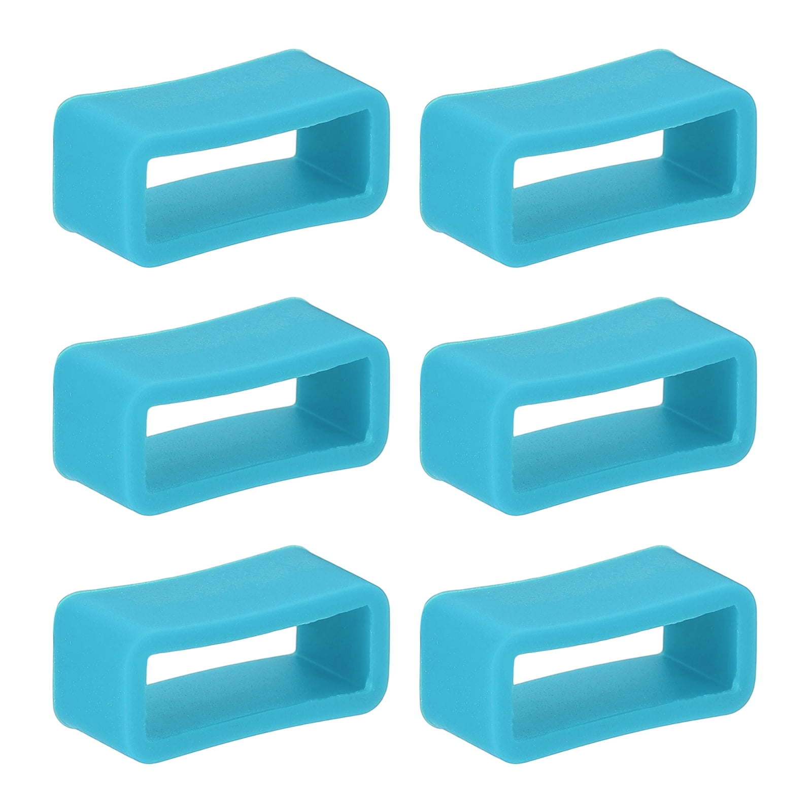 Uxcell 6 Pcs Watch Band Holder Loop, 16mm Silicone Replacement Fastener ...