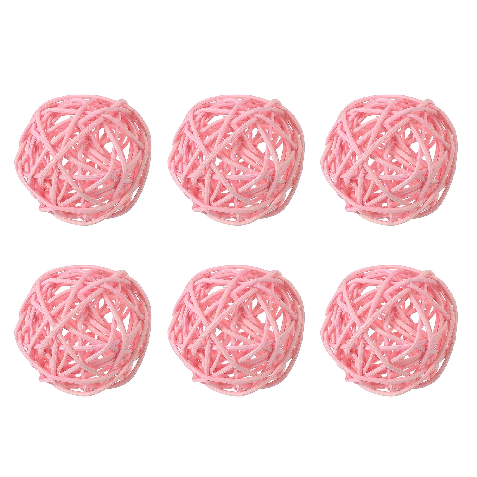 Uxcell 6 Pcs Wicker Rattan Balls 2.4 Inch Rattan Decorative Balls Vase ...