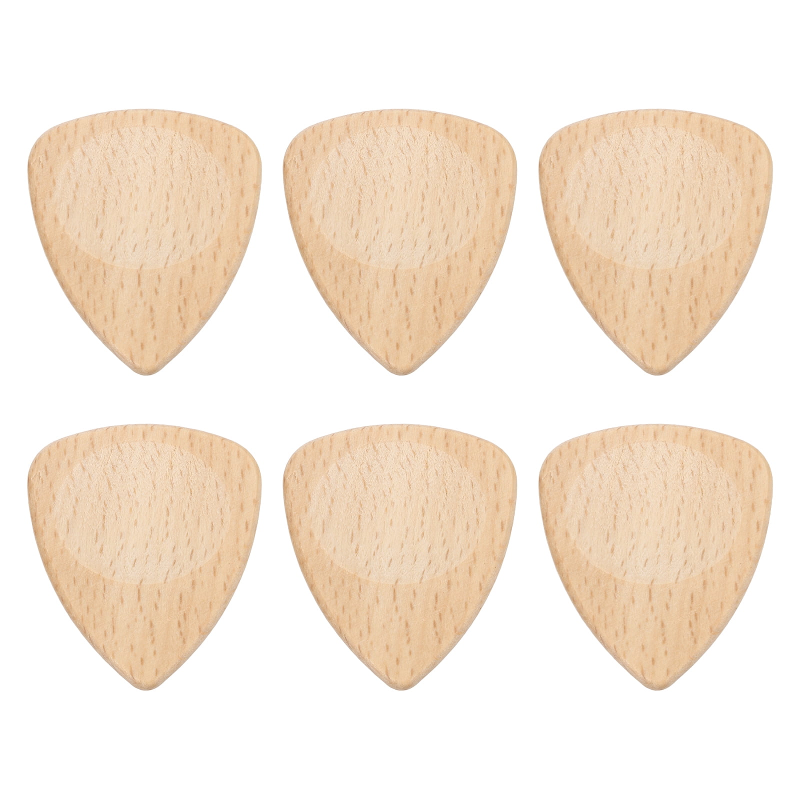 Uxcell 6 Pcs Wood Guitar Pick, 3.0mm Ultra Heavy Gauge Beech Wood ...