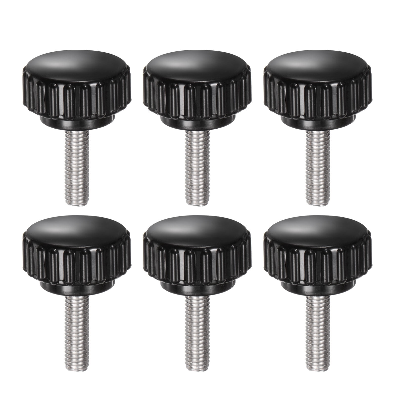 Uxcell 6 Pieces Knurled Clamping Knobs M5 x 20mm 304 Stainless Steel ...