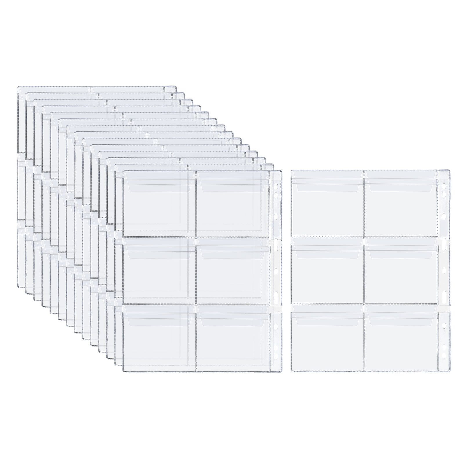 Uxcell 6 Pockets Coin Collecting Pages, 15 Sheets Coin Binder Inserts ...