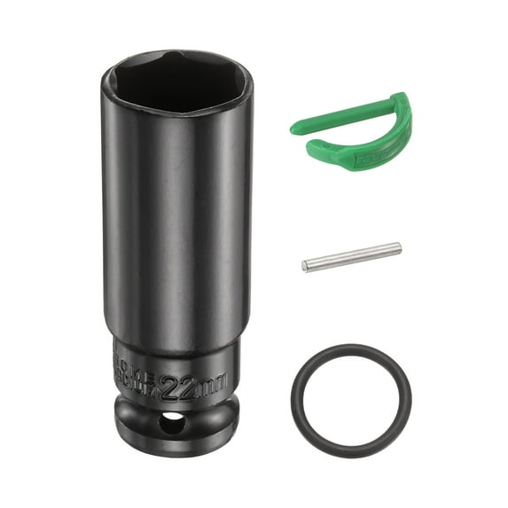 Uxcell 6 Point Deep Impact Socket 1/2" Drive 22mm Metric Standard ...