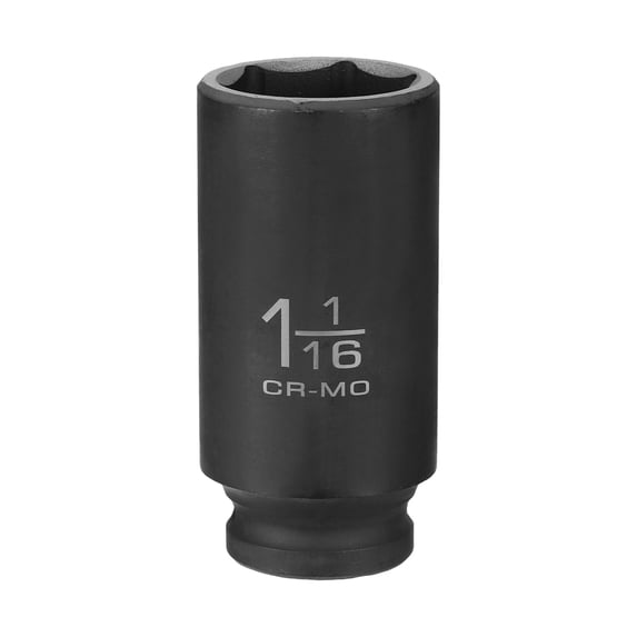 Uxcell 6 Point Shallow Impact Socket 1-1/16" Socket 1/2" Square Drive ...