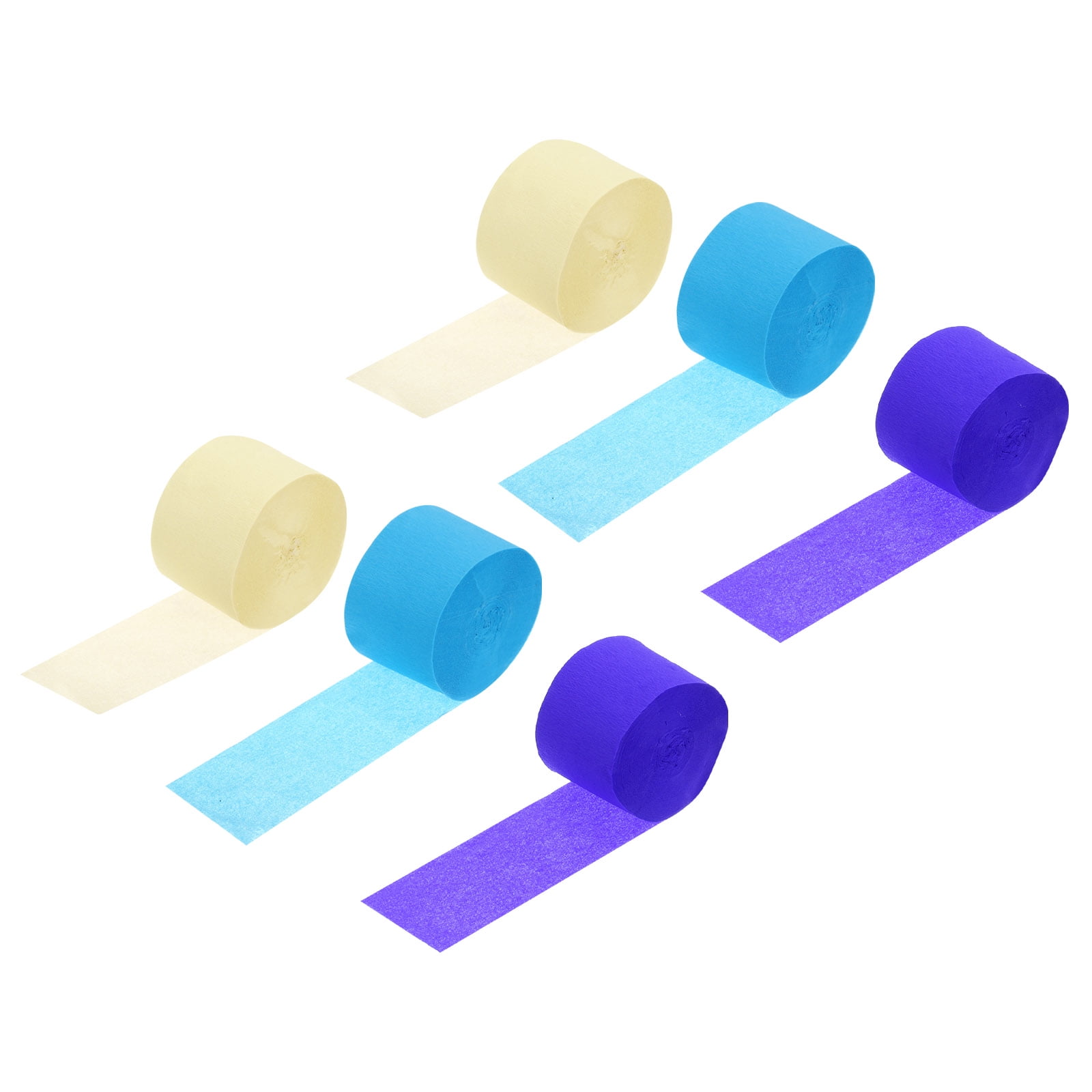 Uxcell 6 Roll Crepe Paper 82ft Long 1.77 Inch Wide for Wedding ...