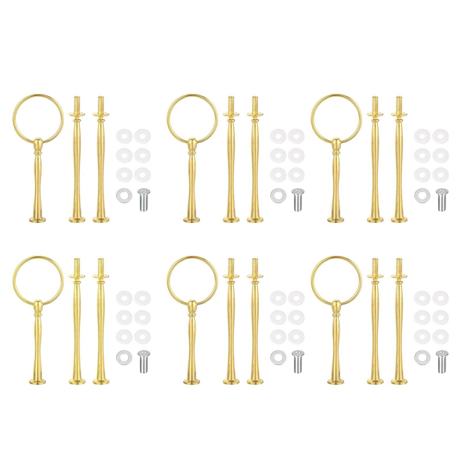 Uxcell 6 Set 3-Tier Cupcake Stand Hardware Fittings for Cake Stand ...