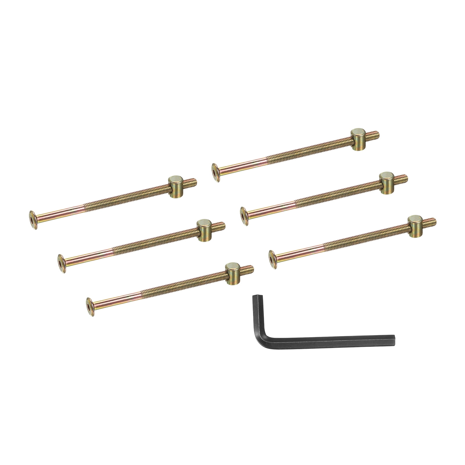 Uxcell 6 Set Bunk Bed Bolts and Nuts, M6x110mm Hex Drive Socket Cap ...