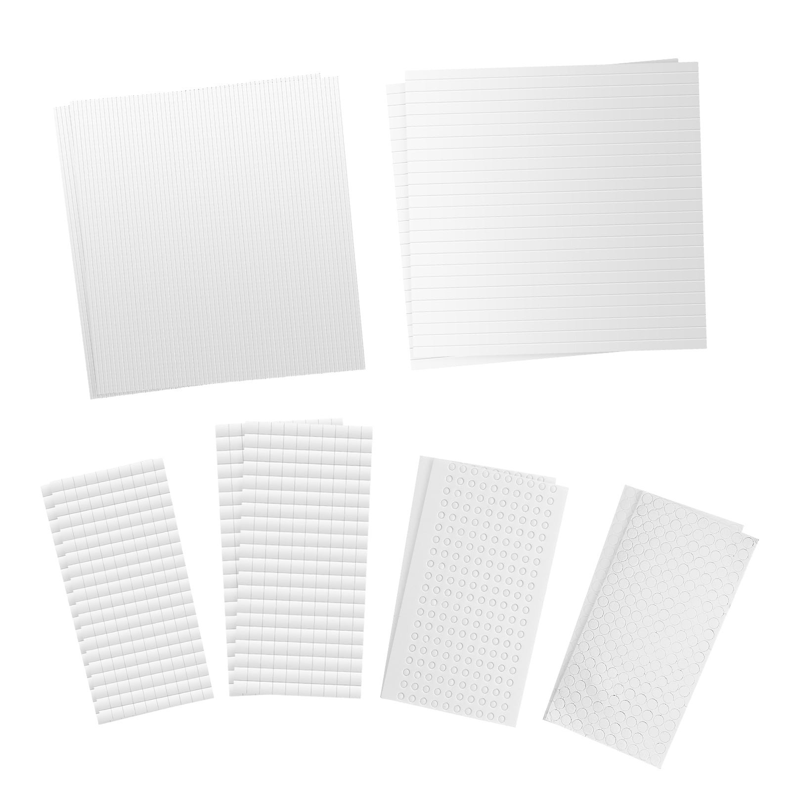 Uxcell 6 Sizes Foam Dots Squares, 1003 Pcs 6 Sheets Rectangular Shape ...