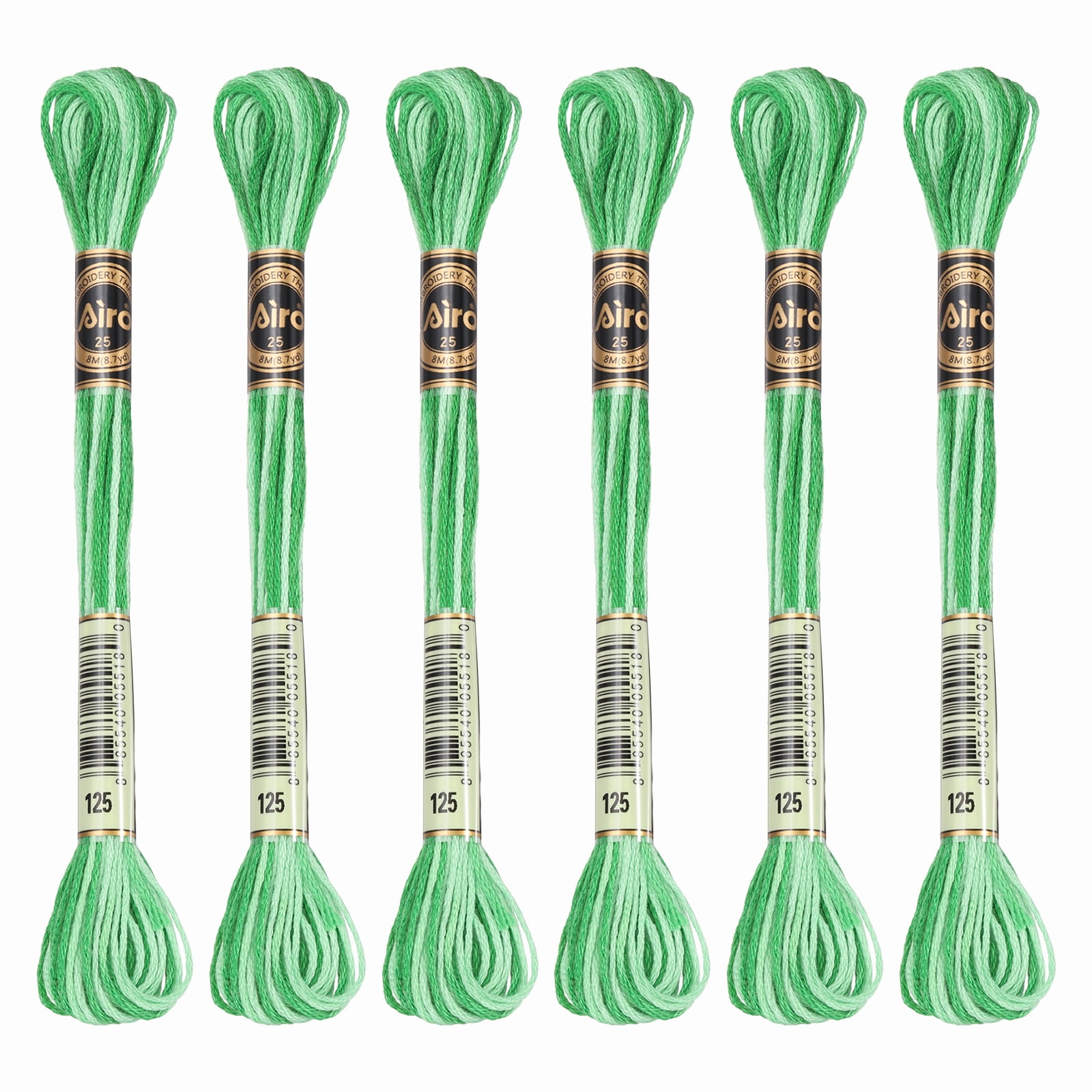 Uxcell 6 Skeins Embroidery Floss, Polyester Embroidery Threads Light ...