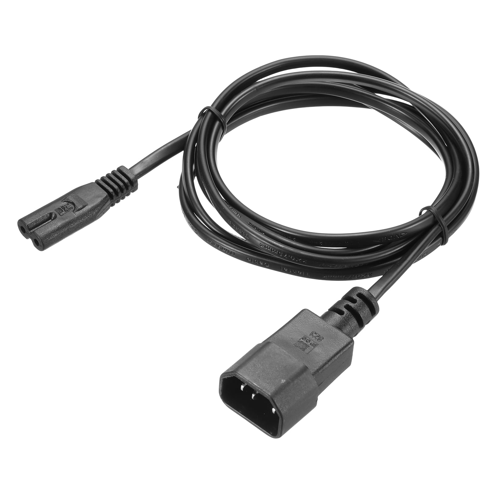 Uxcell 6 ft IEC 60320 C14 to IEC 60320 C7 Power Cord, 250V 2.5A C14 to ...