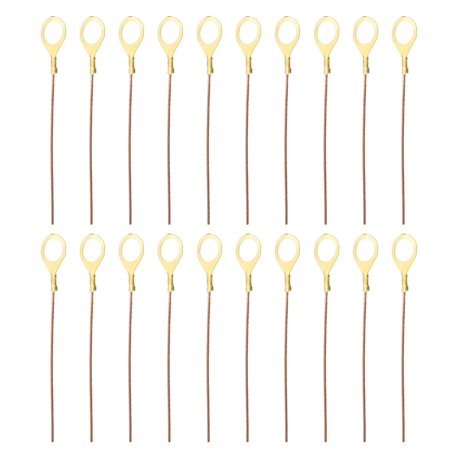 Uxcell 6 inch Bare Copper Wire-Copper Grounding Lugs, 20Pcs Copper ...