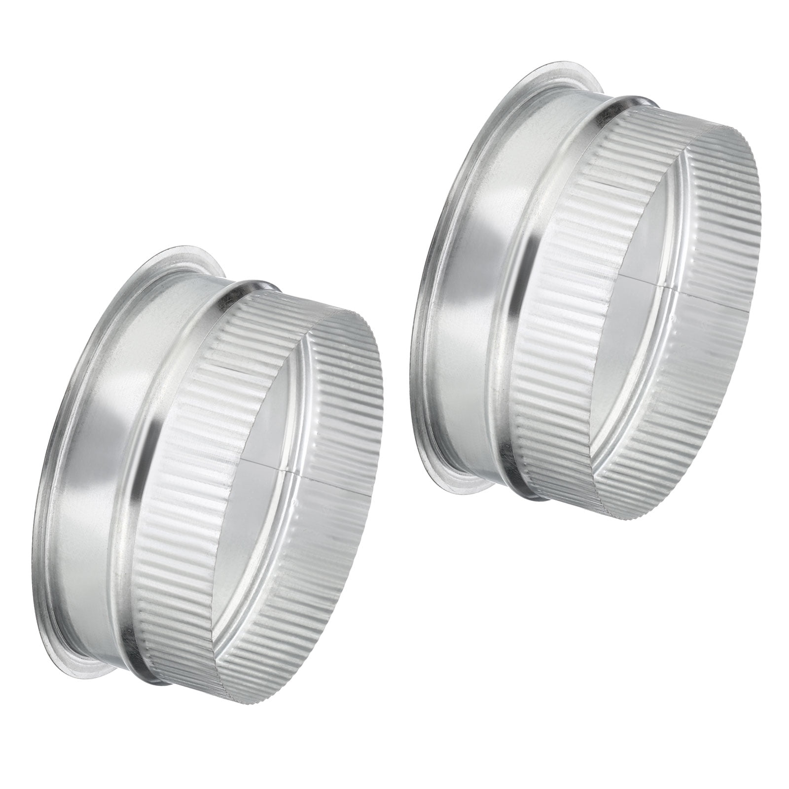 Uxcell 6 inch Duct Collar, 2Pcs Duct Connector Flange Galvanized Iron ...