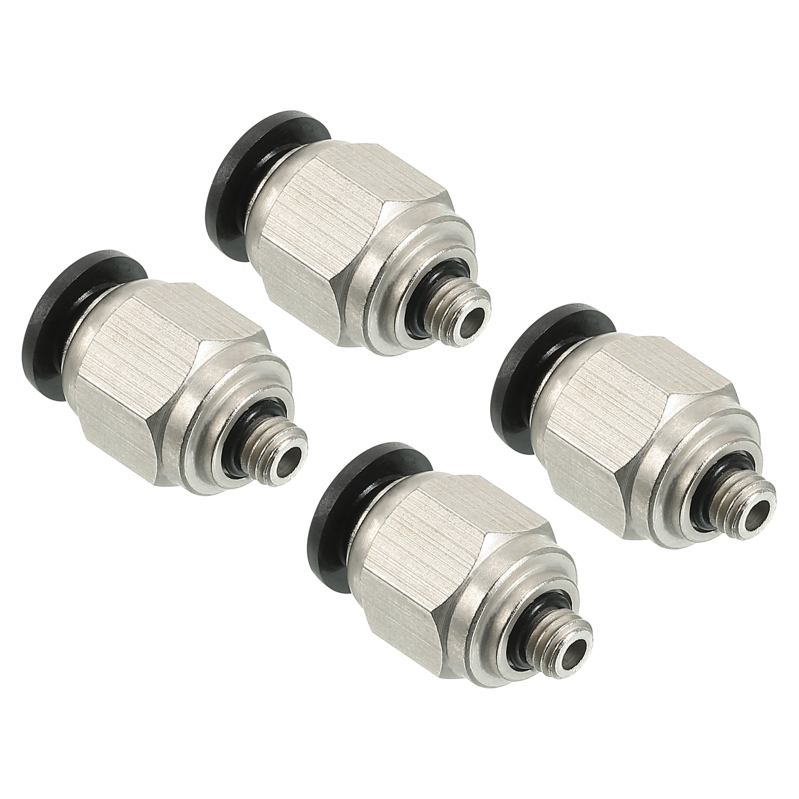 Uxcell 6 x 0.8"M5 Male Thread Push to Connect Fittings Pneumatic Air ...