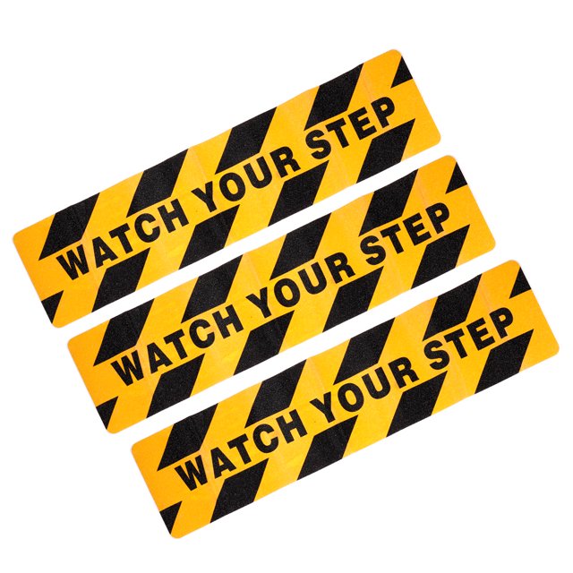Uxcell 6" x 24" Watch Your Step Warning Sticker Adhesive Abrasive Non ...