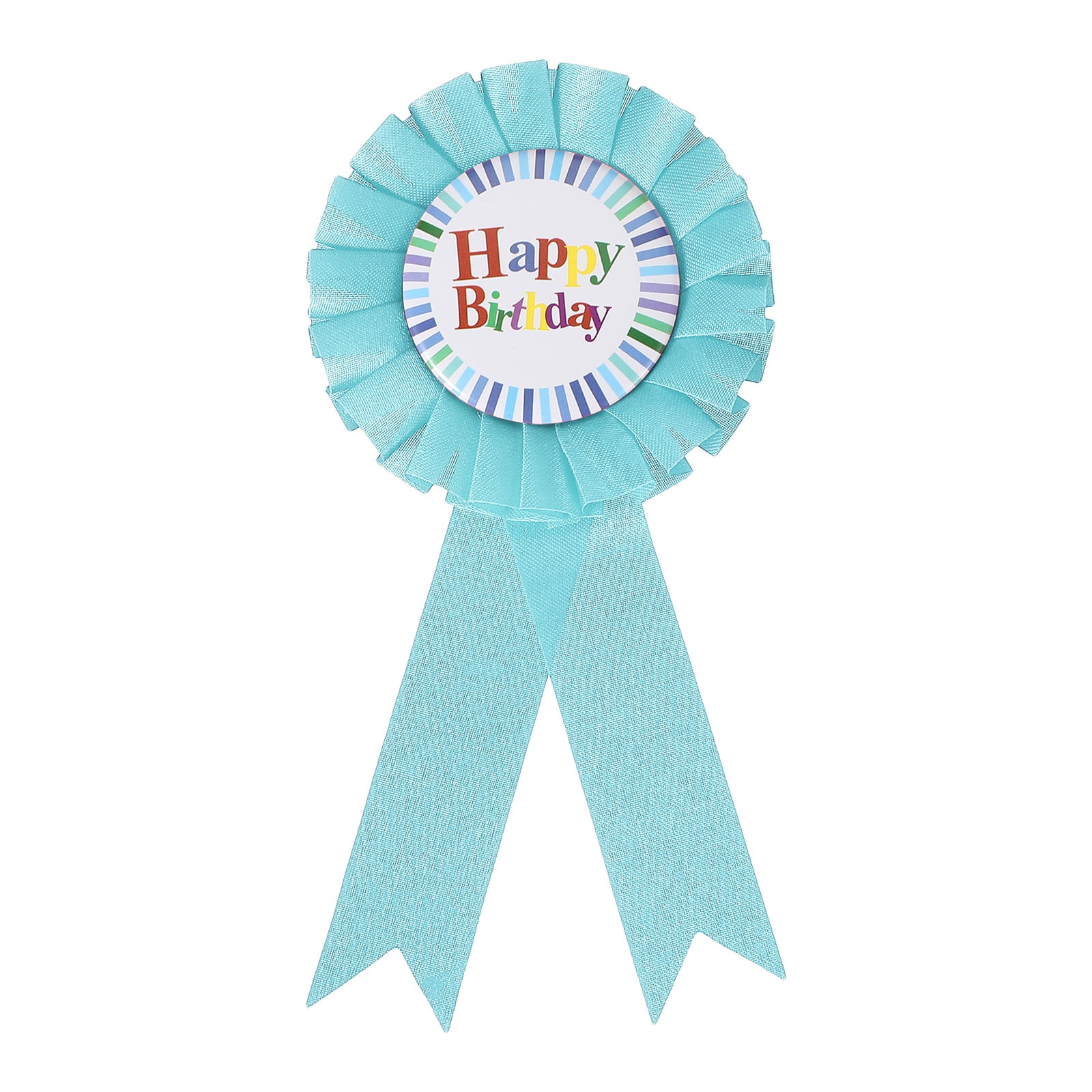 Uxcell 6" x 3" Birthday Ribbon, Award Ribbons Fabric Button Pins for ...