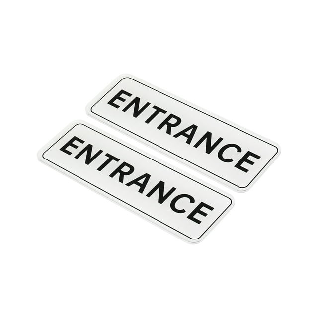 Uxcell 6"x2" ENTRANCE Sign Acrylic Self Adhesive Door Sticker Wall Sign ...